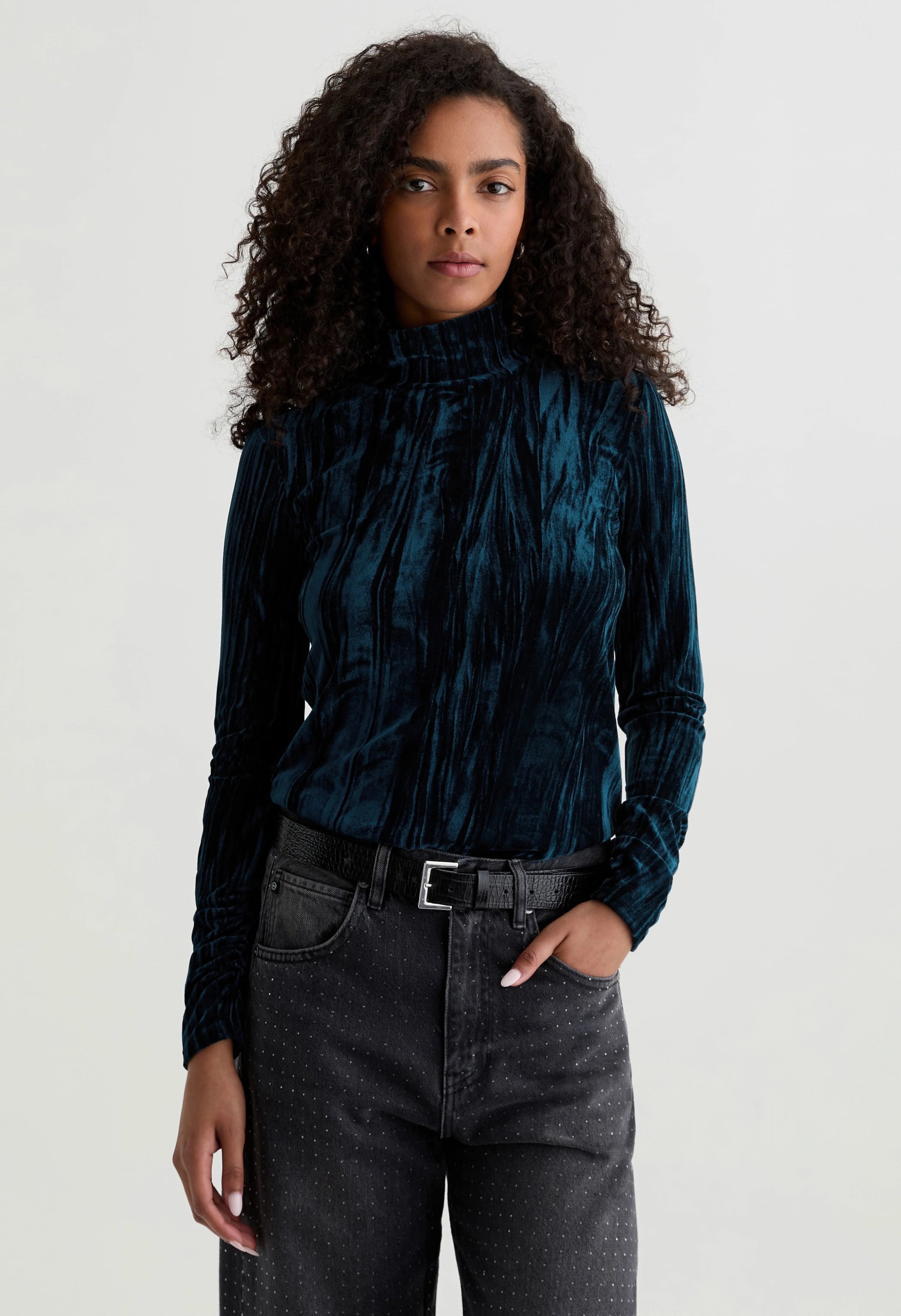 Candice Velvet Open Back Turtleneck – Who Cares? Wear
