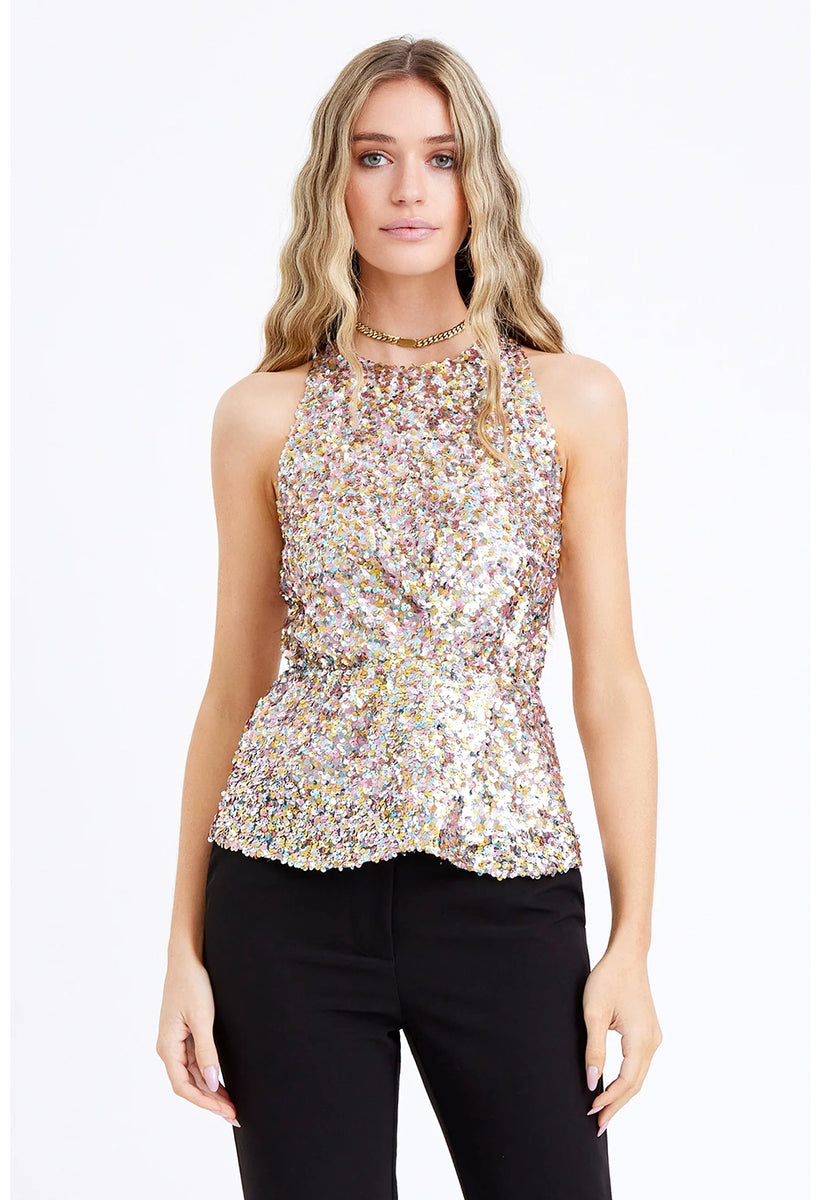 Inda Sequins Halter Top – Who Cares? Wear
